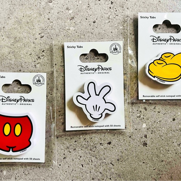 Disney | Office | Disney Parks Sticky Tabs Set Of 3 | Poshmark